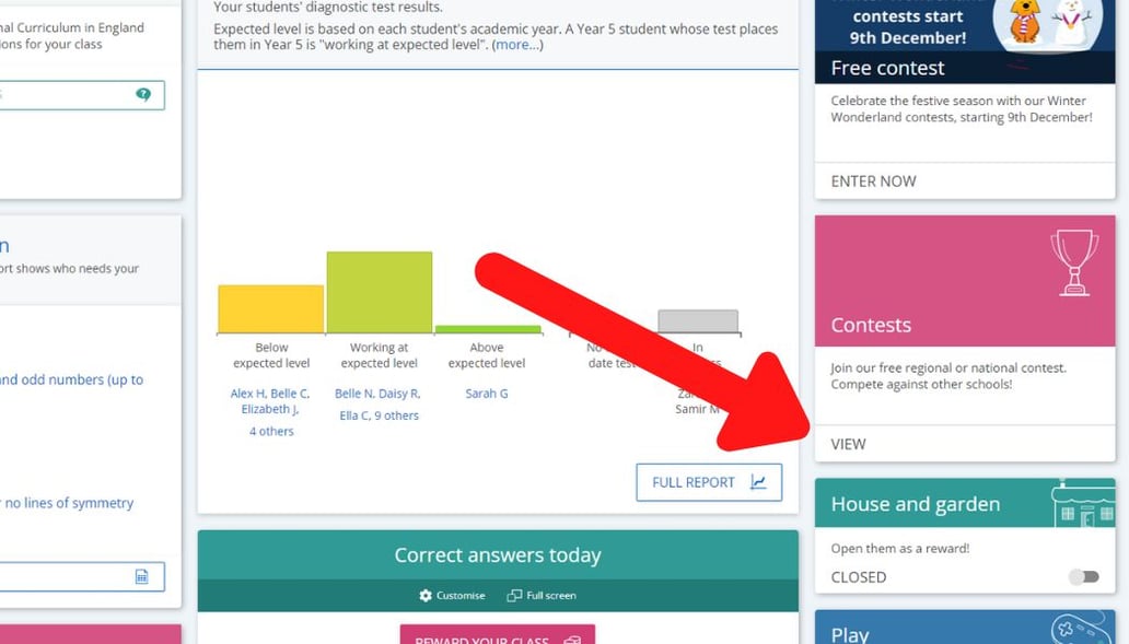 How do I enter a Sumdog contest?