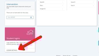 How do I find and share my students' login details?