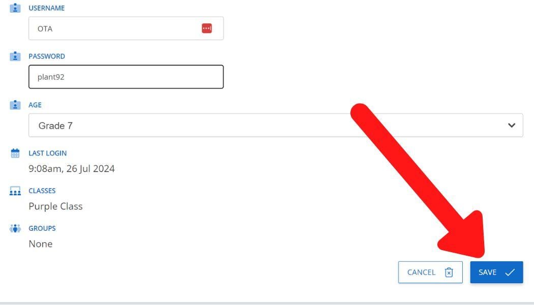 How do I change a student's name?