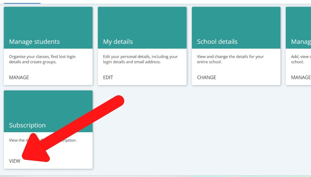 How do I view my school's subscriptions?